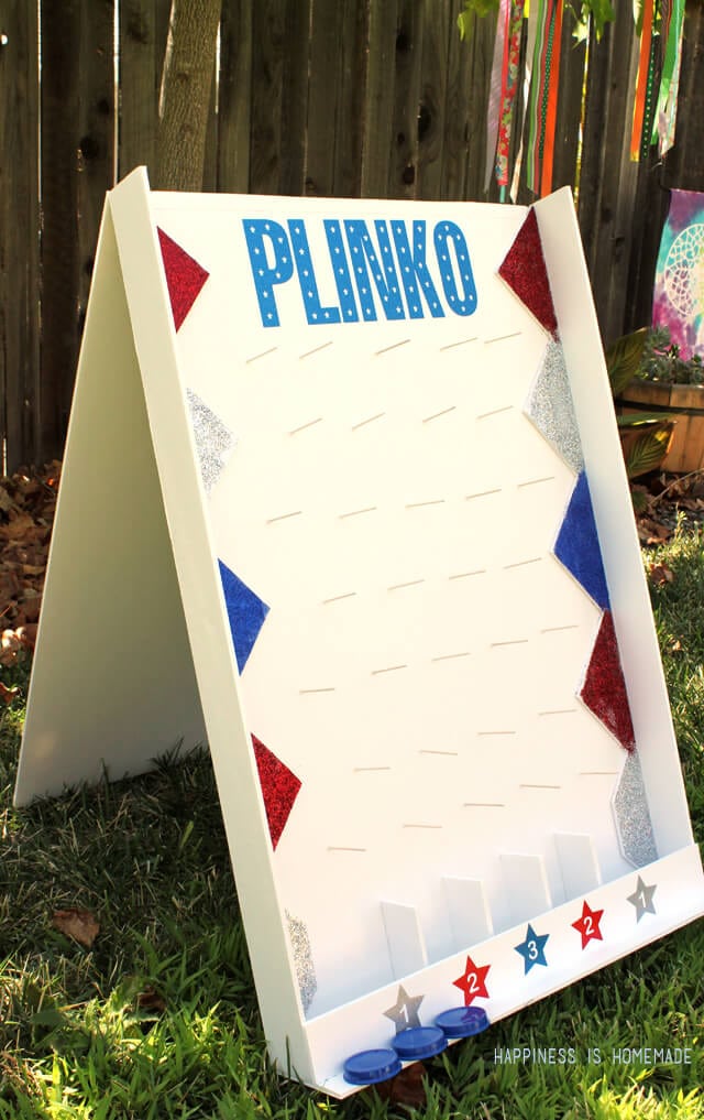 DIY Backyard Plinko Party Game Happiness Is Homemade