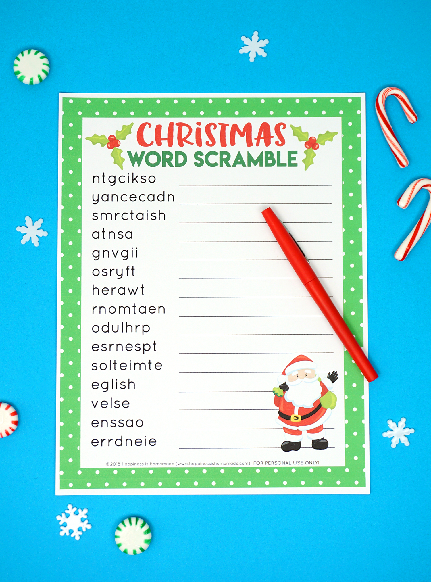 Christmas Word Scramble Printable Happiness Is Homemade Christmas Word Scramble Printable Happiness Is Homemade