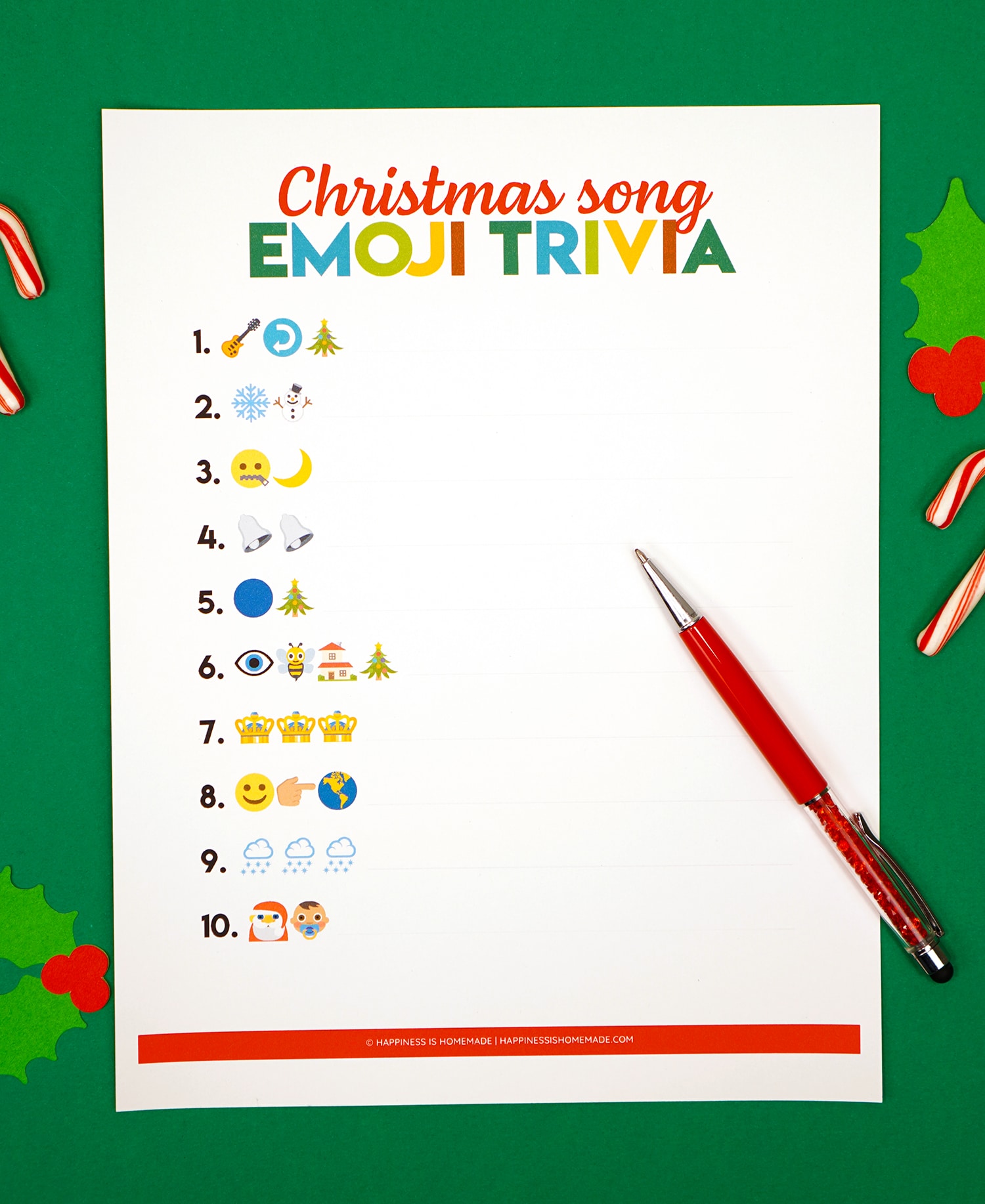 Printable Emoji Christmas Songs Game Happiness Is Homemade Printable Emoji Christmas Songs Game Happiness Is Homemade